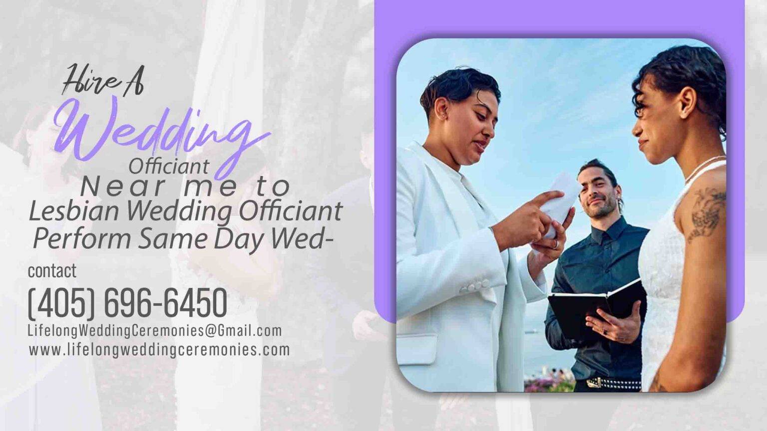 Wedding Officiant to Perform Same Day Wedding Ceremony